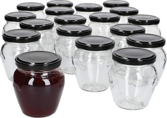 MamboCat 18er Set Marmeladengläser 212 ml I Vielseitige Twist Off Gläser zum Befüllen I Einmachgläser für Obst Konfitüre Gelee Antipasti UVM I Schöne Schraubgl