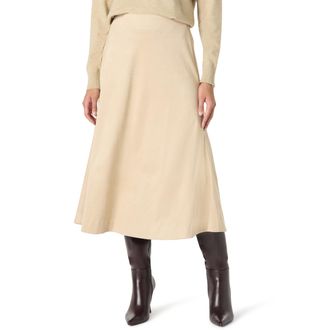 The Drop Cecily Damen-Midirock aus Wildlederimitat, lang, Hummus, Größe XXL Große Größen