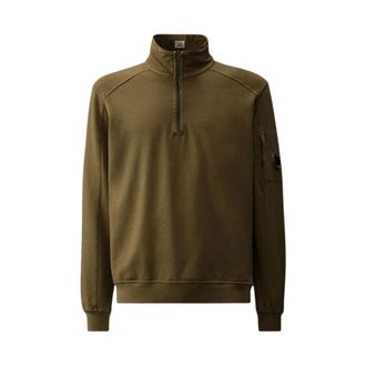 C.P. Company Light Fleece Half Zip Sweatshirt - - Sweatshirts & Hoodies - Herren - Gr&uuml;n - L