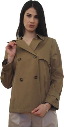 Emme Di Marella Emme DI Marella, Femme, Manteaux, Brun, Taille: 42 FR Trench Corto Doppiopetto