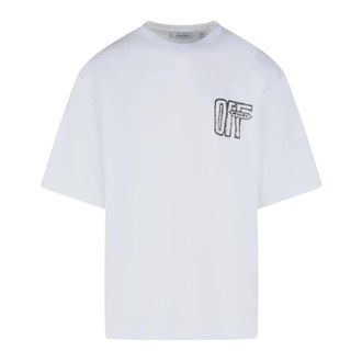 Off-white Motion Arrow Skate Baumwoll-T-Shirt - - Tops - Herren - Wei&szlig; - S