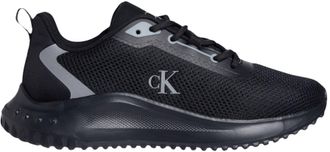 Calvin Klein Damen Runner Sneaker Eva Mix Logo aus Mesh, Schwarz (Black/Mockingbird), 41