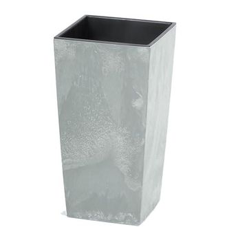 Prosperplast Urbi Square Blumentopf H&ouml;he, Beton-Optik - moderner Pflanzk&uuml;bel, robust & leicht, f&uuml;r Innen & Au&szlig;en geeignet, aus Kunststoff, 50 x 26,5 x 26,5 cm