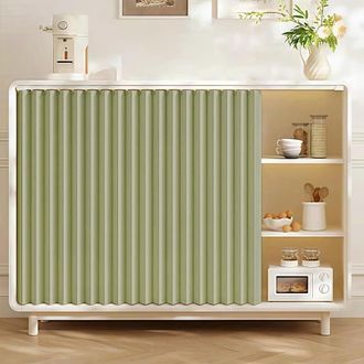 Generic Ma&szlig;gefertigte, Faltbare Schrankvorh&auml;nge mit Gleitschienen f&uuml;r Kleiderschr&auml;nke, B&uuml;cherregale und Lagerschr&auml;nke.-Green- W80cmxH70cm