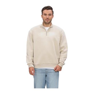 Les Deux Crew Half-Zip Sweatshirt - - Sweatshirts & Hoodies - Herren - Beige - L