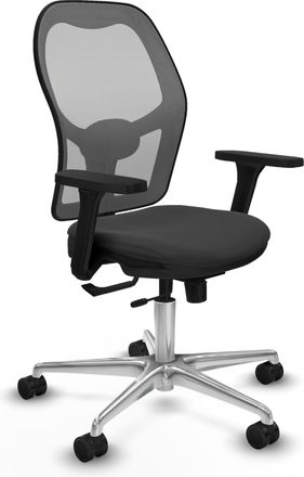 Piqueras y Crespo Idealer Stuhl f&uuml;r die Arbeit mit 3D-Armen, h&ouml;henverstellbare Lendenwirbelst&uuml;tze. Ausgestattet mit Syncro/Traslack und injiziertem Schaum. Mit Rollen v