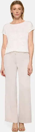 Betty Barclay Kurzarmshirt BETTY BARCLAY Damen mit Tunnelzug, Damen, Gr. 38, wei&szlig; (rohwei&szlig;), Jersey, Obermaterial: 65% Polyester, 35% Baumwolle, figurumspielend nor