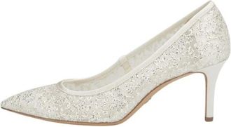 Tamaris Femme, Chaussures, Blanc, Taille: 38 EU Escarpins Beige &agrave; Talon Haut et Paillettes