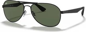 Ray-Ban Rb3549 Sonnenbrillen Schwarz Fassung Grün Glas 58-16