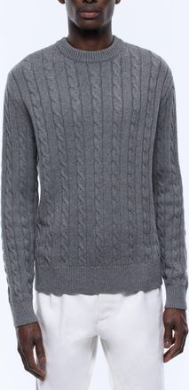 Fursac Pull &agrave; torsades en laine et coton - Taille XXL - Homme