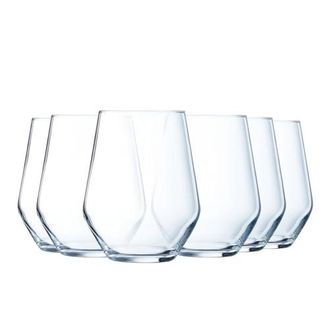 Luminarc Collection Vinetis - 6 verres haut 40 cl - Design moderne et élégant - Fabriqués en France - Emballage renforcé, Bleu