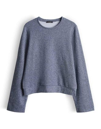 OPUS Longsleeve SAMIKE in M&eacute;lange Optik Schmale Passform, gerader Schnitt, Langarm, angeraute Oberfl&auml;che