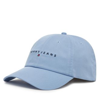Tommy Jeans Cap Tommy Jeans Linear Logo 6 Panel AW0AW16868 Himmelblau