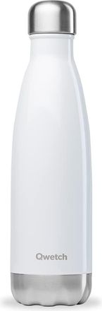 Qwetch Isothermische Originals Flasche - Wei&szlig;e 500ml - Nomadische Edelstahlflasche - 24h Kalt und 12h Warm - Wasserdicht, BPA-frei & wiederverwendbar