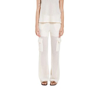 Mason's Easy Straight Cargo Jogger Pants - - Trousers - Damen - Wei&szlig; - S