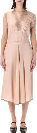 Maison Margiela Femme, Robes, Rose, Taille: 36 FR Silk Midi Dress