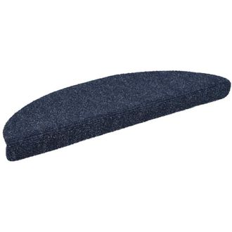 vidaXL Vidaxl - Tapis descalier autocollants 30 pi&egrave;ces 56 x 17 x 3 cm Bleu Demi-rond