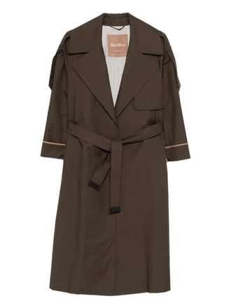 Max Mara Trenchcoat mit G&uuml;rtel - Gr&uuml;n