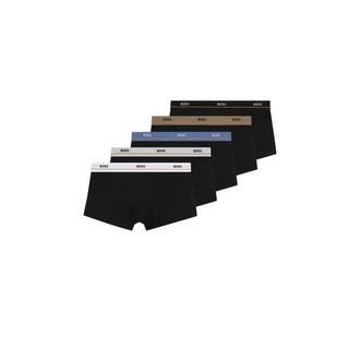 HUGO BOSS Lot de 5 boxers unis en coton m&eacute;lang&eacute;