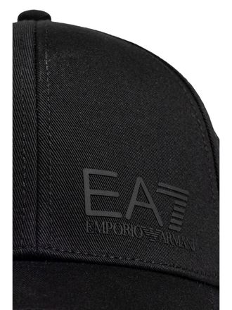 Emporio Armani Logo-Embroidered Baseball Cap - Black