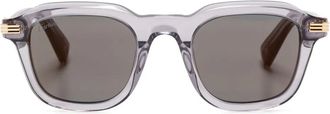 Cartier Sonnenbrille mit eckigem Gestell - Grau