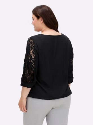 Sheego Klassische Bluse Tunika 3/4-Arm