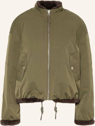 Riani Riani Jacke Zum Wenden Mit Kunstfell gruen