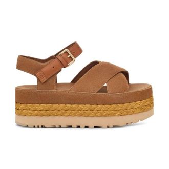 UGG Aubrey Riemchensandalen mit Kn&ouml;chelriemen - - Shoes - Damen - Braun - 40 EU