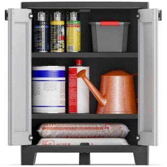 Dmora Dmora Au&szlig;enschrank Viddalba 80x44x100h cm Grau, 2 Regale