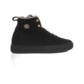 Cerruti Schwarze Cowhide High Sneakers - - Shoes - Damen - Schwarzk - 36 EU