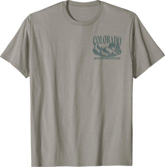 Trendy Apparel Colorado Rocky Mountains Pocket Forest Back T-Shirt