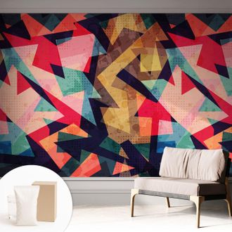 Tulup Carta Da Parati Non Tessuto - Di Alta Qualit&agrave; Per Il Soggiorno La Cucina - Tendenze Moderne - Vlies Ecologico Motivo Colorato 312x219 Cm