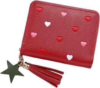 Generic Ungtyb Portefeuille accord&eacute;on pour femme, grande capacit&eacute;, portefeuille fourre-tout &eacute;l&eacute;gant en PVC, pochette compacte pour femmes, 11 x 9 x 2,5 cm, po