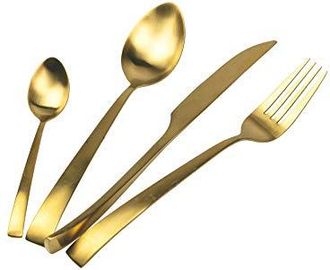 Villa D'Este Home Tivoli 5905209 Park Avenue Set aus 24 St&uuml;ck, Gold matt, Edelstahl