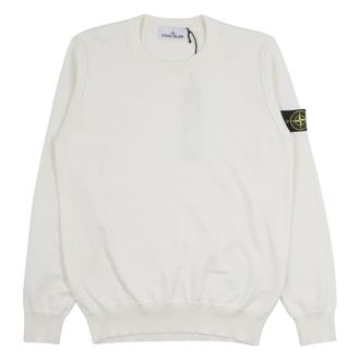 Stone Island Pullover aus RWS-Wolle mit Vollrippstrick - - Knitwear - Herren - Wei&szlig; - S