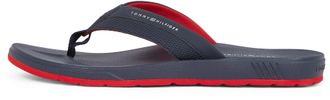 Tommy Hilfiger Herren Flip Flops Molded Beach Sandal mit Logo, Blau (Desert Sky), 46