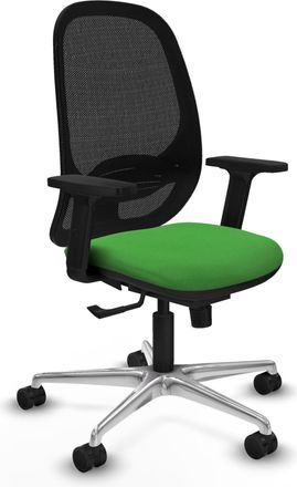 Piqueras y Crespo B&uuml;rostuhl mit 2D-Armen, h&ouml;henverstellbare Lendenwirbelst&uuml;tze, ausgestattet mit 3 Positionen und Schneideschaum, mit Rollen von 65 mm, Nylon, Schwarz/G