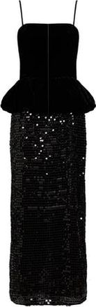 Rotate Robe bustier velours en sequins
