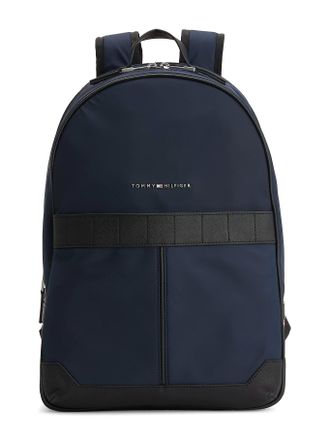 Tommy Hilfiger Herren Rucksack TH Elevated Nylon Backpack Handgep&auml;ck, Blau (Space Blue), Einheitsgr&ouml;&szlig;e