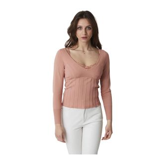 Pinko Volley Viskose Strandtop - - Knitwear - Damen - Rosa - L