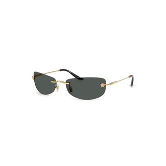 Versace Homme, Accessoires, Jaune, Taille: 60 MM Rimless Lunettes de soleil