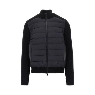 Moncler Nylon and wool-blend cardigan Man XXL