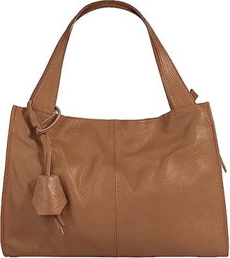 Cluty Sac shopping Damen echt Leder | Fabriqu&eacute; en Italie, compartiment smartphone, sac en cuir pour femme, sac &agrave; main en cuir v&eacute;ritable, grand sac &agrave; bandoul