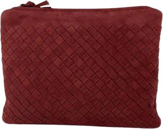 Bottega Veneta Sac pochette Intrecciato Pre-owned - Femme - Pre-owned - Rouge - Taille: ONE Size