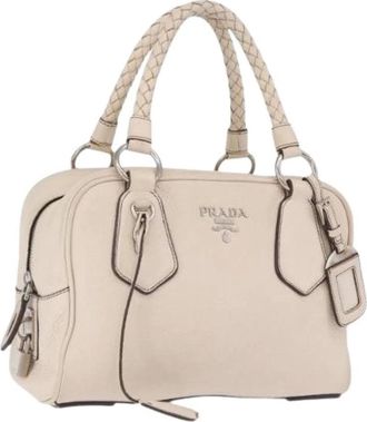 Prada Sac &agrave; main vintage Pre-owned - Femme - Pre-owned - Beige - Taille: ONE Size