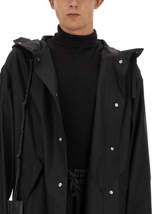 Jil Sander Logo-Embroidered Cotton Parka - Black