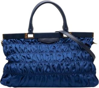 Prada Pre-owned Nylon Satchel - Femme - Pre-owned - Bleu - Taille: ONE Size