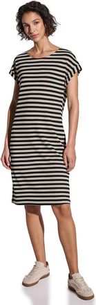 Street One Damen Gestreiftes Jersey-Kleid
