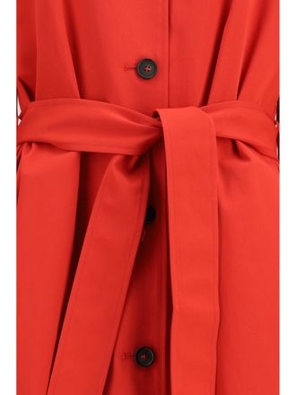 Toteme Womens Trench Coat Light Spring Poppy Cotton