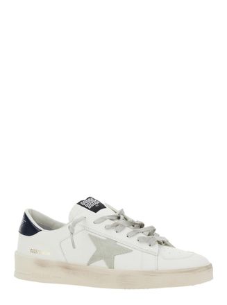Golden Goose Mens Sneakers Stardan White Leather Cowhide Trainers